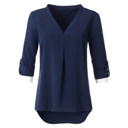 WITT Damen Longbluse mit verl&auml;ngertem R&uuml;ckenteil, blau, Gr&ouml;&szlig;e 48