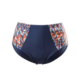 feel good Damen Bikini-Slip mit Stretch-Anteil, marine-bunt-bedruckt, Gr&ouml;&szlig;e 40