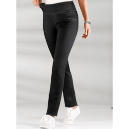 Heine Damen Schlupfhose, Schwarz, Gr. 23, R&ouml;hrenhosen, Material: Baumwolle