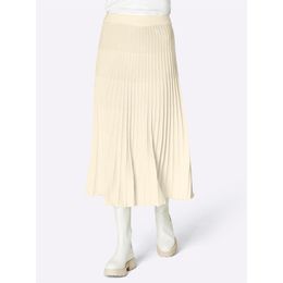 CREATION L PREMIUM Witt Damen Strickrock aus reiner Merino-Wolle, ecru, Gr&ouml;&szlig;e 18