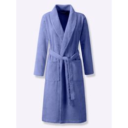 Plantier Damen Bademantel, blau, Gr&ouml;&szlig;e 36/38