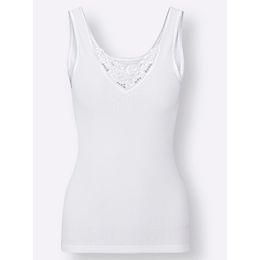 Conta Damen Achselhemd mit Batist-Spitzen-Motiv, wei&szlig;, Gr&ouml;&szlig;e 38