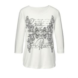 WITT Damen 3/4-Arm-Shirt mit Rundhals-Ausschnitt, ecru, Gr&ouml;&szlig;e 54