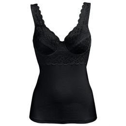 Nina von C. Damen BH-Hemd mit verstellbaren Tr&auml;gern, schwarz, Gr&ouml;&szlig;e 85C