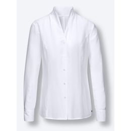 CREATION L PREMIUM Witt Damen Langarm-Bluse leicht gl&auml;nzend, wei&szlig;, Gr&ouml;&szlig;e 42