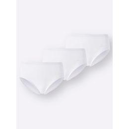 Nina von C. Damen H&uuml;ftslip mit Batiststickerei-Motiv, wei&szlig;, Gr&ouml;&szlig;e 44