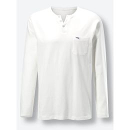 w&auml;schepur men Herren Schlafanzug-Shirt, ecru, Gr&ouml;&szlig;e 48/50