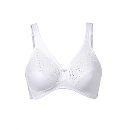 Speidel Damen BH ohne B&uuml;gel mit gef&uuml;tterten Tr&auml;gern, wei&szlig;, Gr&ouml;&szlig;e 100B