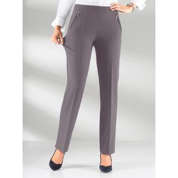Adelina by Scheiter Damen Schlupfhose mit B&uuml;gelfalten, anthrazit, Gr&ouml;&szlig;e 21