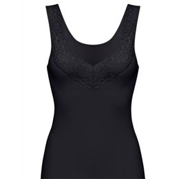 w&auml;schepur w&auml;schepur Damen Achselhemd mit breiten Tr&auml;gern, schwarz, Gr&ouml;&szlig;e 40