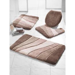Meusch Badeteppich, taupe, Gr&ouml;&szlig;e 55x65 cm - WC-Vorlage ohne Ausschnitt