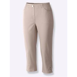 WITT Damen Caprijeans mit Nieten-Verzierung, beige, Gr&ouml;&szlig;e 46