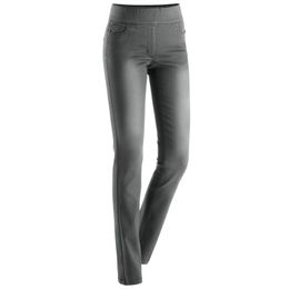 WITT Damen 5-Pocket-Jeans in Schlupfform, grey-denim, Gr&ouml;&szlig;e 36