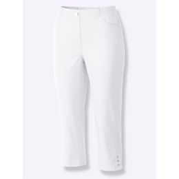 WITT Damen Caprijeans mit Nieten-Verzierung, wei&szlig;, Gr&ouml;&szlig;e 38