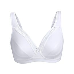 Speidel Damen BH ohne B&uuml;gel mit gepolsterten Tr&auml;gern, wei&szlig;, Gr&ouml;&szlig;e 90C