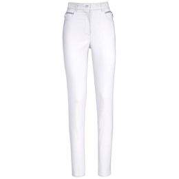 Stehmann Comfort line Damen Stretch-Hose mit Zier-Taschen vorne, wei&szlig;, Gr&ouml;&szlig;e 104