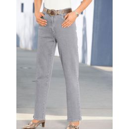 WITT Damen Jeans mit abgerundeten Taschen, grey-denim, Gr&ouml;&szlig;e 46