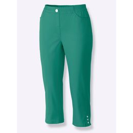 WITT Damen Caprijeans mit Nieten-Verzierung, smaragd, Gr&ouml;&szlig;e 44