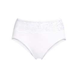 w&auml;schepur w&auml;schepur Damen Slip mit Spitzen-Einsatz, wei&szlig;, Gr&ouml;&szlig;e 42