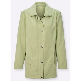 WITT Damen &Uuml;bergangsjacke in Veloursleder-Optik, lindgr&uuml;n, Gr&ouml;&szlig;e 44