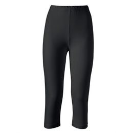 WITT Damen Caprileggings mit Rundum-Dehnbund, schwarz, Gr&ouml;&szlig;e 48