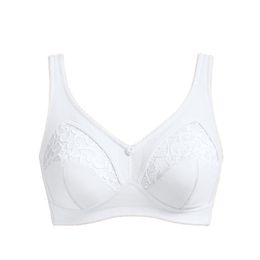 SuSa Damen Minimizer-BH ohne B&uuml;gel mit Stretch-Spitze, elfenbein, Gr&ouml;&szlig;e 105C
