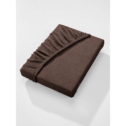 Biberna Betttuch, schokobraun, Gr&ouml;&szlig;e 1 St. 90x190 - 100x200 cm