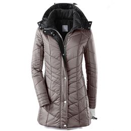 WITT Damen Steppjacke in Microfaser-Qualit&auml;t, pflegeleicht, taupe, Gr&ouml;&szlig;e 20