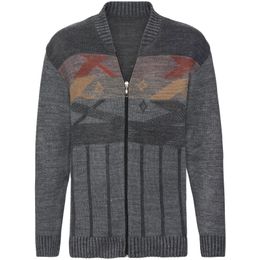 WITT Herren Strickjacke, grau-meliert, Gr&ouml;&szlig;e 56