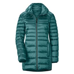 WITT Damen Steppjacke mit dezentem Glanz, petrol, Gr&ouml;&szlig;e 40