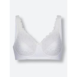 w&auml;schepur w&auml;schepur Damen Komfort-BH ohne B&uuml;gel mit Spitzen-Verzierung, wei&szlig;, Gr&ouml;&szlig;e 90B