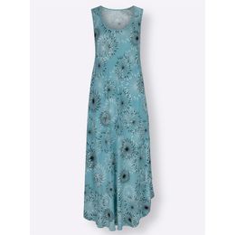 WITT Damen Druckkleid mit Bl&uuml;ten-Muster, figurumspielend, ozean-graphit-bedruckt, Gr&ouml;&szlig;e 38