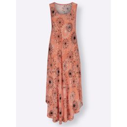 WITT Damen Druckkleid mit Bl&uuml;ten-Muster, figurumspielend, papaya-graphit-bedruckt, Gr&ouml;&szlig;e 38