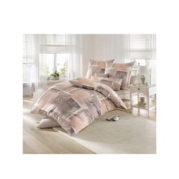 Biberna Bettw&auml;sche, taupe, Gr&ouml;&szlig;e 80x80/135x200 cm