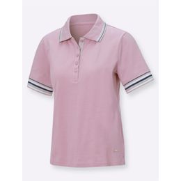 WITT Damen Poloshirt in Pikee-Qualit&auml;t, ros&eacute;, Gr&ouml;&szlig;e 48