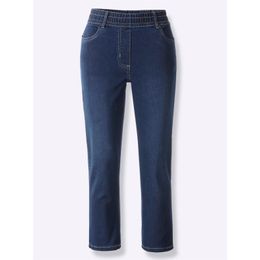 WITT Damen 7/8-Jeans mit Rei&szlig;verschluss-Blende, blue-stone-washed, Gr&ouml;&szlig;e 48