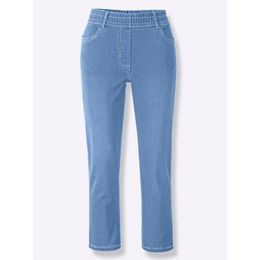 WITT Damen 7/8-Jeans mit Rei&szlig;verschluss-Blende, blue-bleached, Gr&ouml;&szlig;e 44