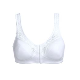 Speidel Damen Vorderverschluss-BH ohne B&uuml;gel mit Spitze, wei&szlig;, Gr&ouml;&szlig;e 80D