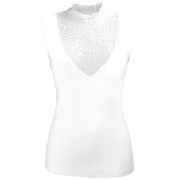 Nina von C. Damen Blazershirt mit Stehkragen, wei&szlig;, Gr&ouml;&szlig;e 48