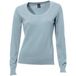 Heine Witt Damen Rundhalspullover aus Feinstrick, bleu, Gr&ouml;&szlig;e 36