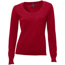 Heine Witt Damen Rundhalspullover aus Feinstrick, rot, Gr&ouml;&szlig;e 38
