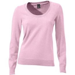 Heine Witt Damen Rundhalspullover aus Feinstrick, ros&eacute;, Gr&ouml;&szlig;e 48