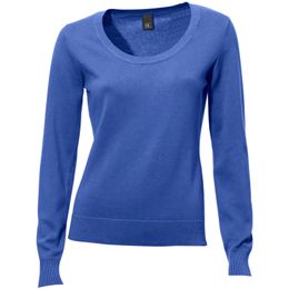 Heine Witt Damen Rundhalspullover aus Feinstrick, royalblau, Gr&ouml;&szlig;e 44