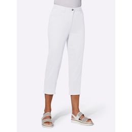 WITT Damen 7/8-Jeans mit Schmuckkn&ouml;pfen, wei&szlig;, Gr&ouml;&szlig;e 40