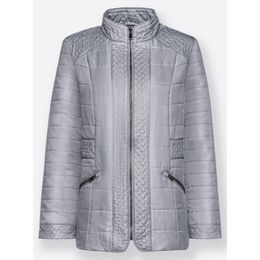 CR&Eacute;ATION L Damen Steppjacke mit formenden N&auml;hten vorne und hinten steingrau Gr&ouml;&szlig;e 21