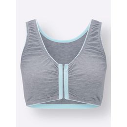 w&auml;schepur w&auml;schepur Damen Bustier mit Vorderverschluss, 3x grau-melange, Gr&ouml;&szlig;e 52/54