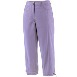 WITT Damen Caprihose mit Gummizug am Beinabschluss, flieder, Gr&ouml;&szlig;e 42