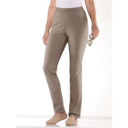 WITT Damen Gerade Jeans in weicher Twill-Qualit&auml;t, taupe, Gr&ouml;&szlig;e 27