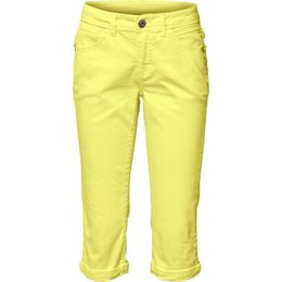 Heine Damen Bauchweg-Hose, Gelb, Gr. 46, Capri-Hose, Material: Baumwolle