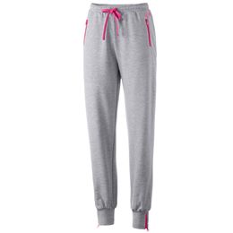 feel good Damen Hose, grau-pink, Gr&ouml;&szlig;e 36/38